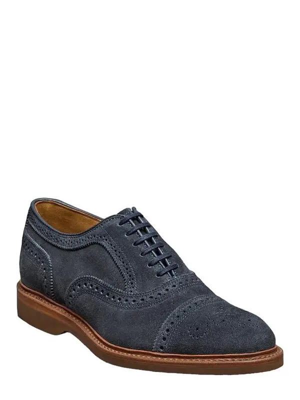 Allen Edmonds Strand Verse Cap-toe Oxford Dress Shoe - Navy Suede