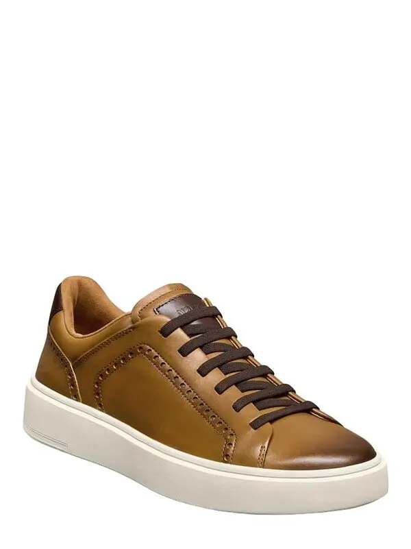 Allen Edmonds Oliver Brogue Detail Slip-on Sneakers - Walnut Leather