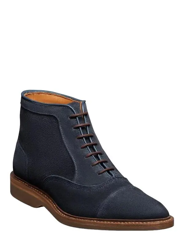 Allen Edmonds Park Avenue Verse Cap-toe Oxford Boot - Navy Suede