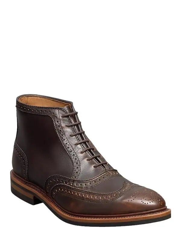Allen Edmonds Mcallister Wingtip Oxford Dress Boots - Vintage Hickory Leather