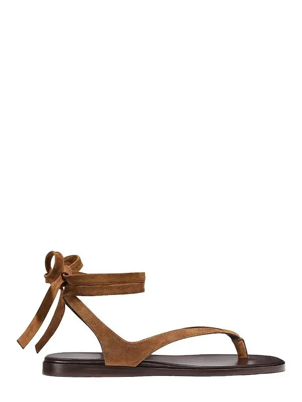 MARGAUX LONNBERG The Palermo Wrap Sandals - Nutmeg Suede