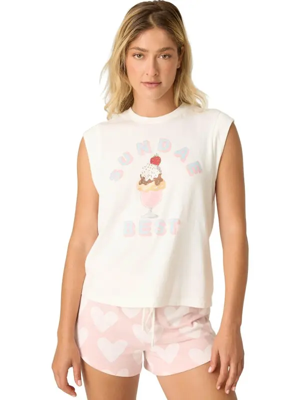 PJ Salvage Super-soft Cotton Short Sleeve Top With Graphic - One-color