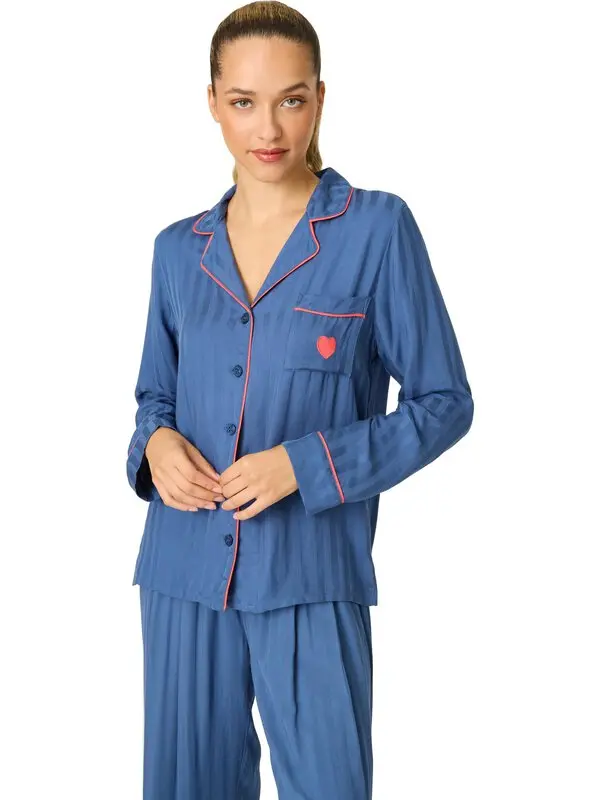 PJ Salvage La Rose Striped Button-down Shirt - Harbor