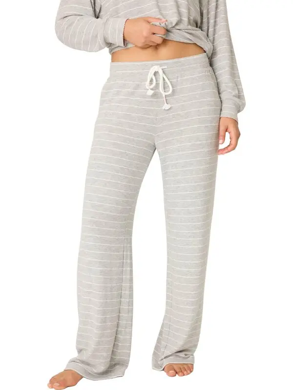 PJ Salvage Striped Open Leg Lounge Pants - One-color