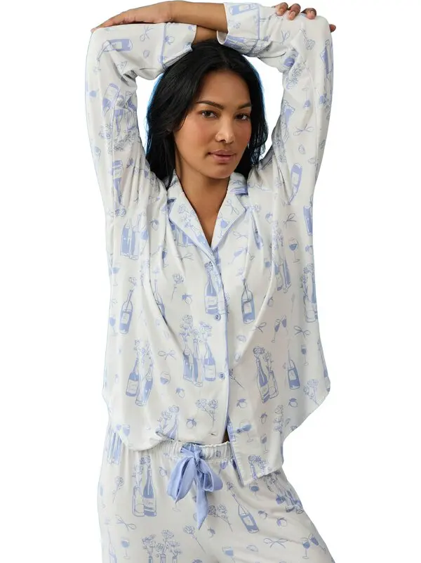 PJ Salvage Whimsical Print Button-down Shirt - Ivory