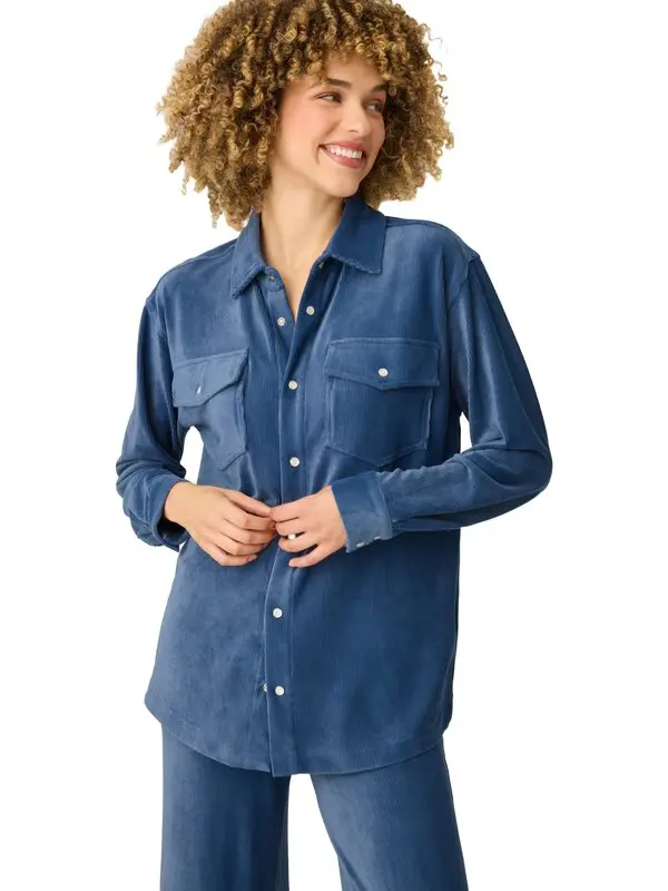 PJ Salvage Craving Corduroy Long Sleeve Shirt - One-color