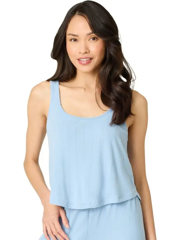 PJ Salvage More Amour Pointelle Tank - Blue Dream