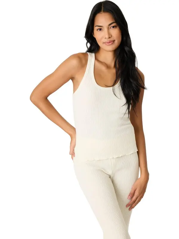 PJ Salvage Ribbed Tank Top With Merrow Hem - One-color