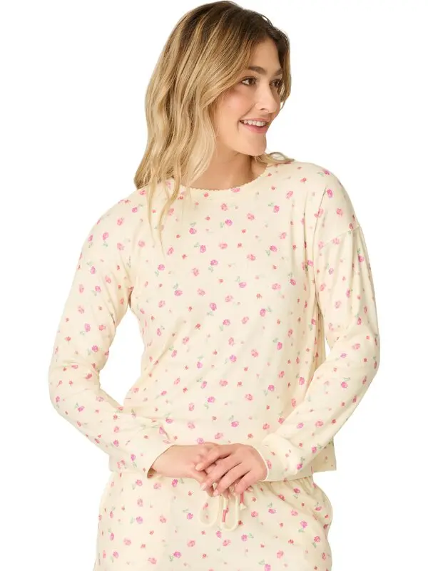PJ Salvage Floral Long Sleeve Top - Butter