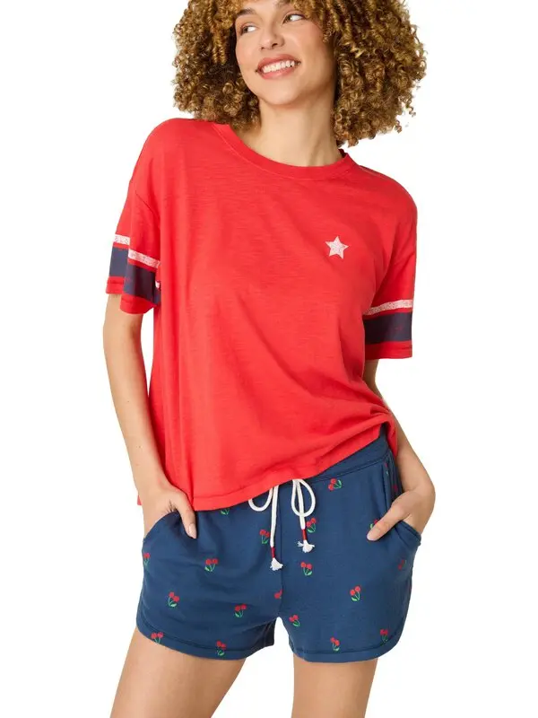 PJ Salvage Star Spangled Short Sleeve Top - One-color