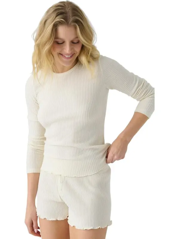 PJ Salvage Reloved Rib Long Sleeve Top - One-color