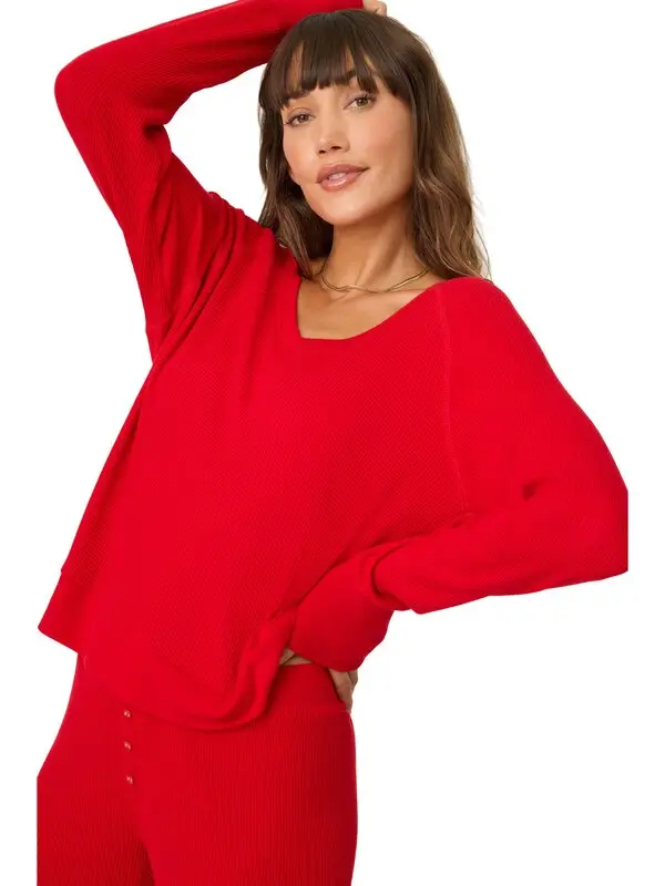 PJ Salvage Textured Long Sleeve Top - One-color