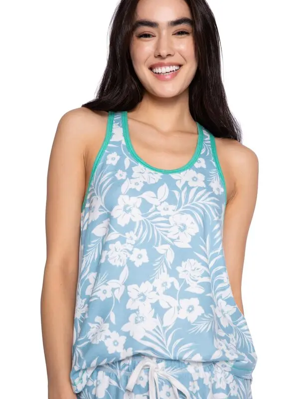PJ Salvage Ocean Breeze Racerback Tank - Ocean Blue