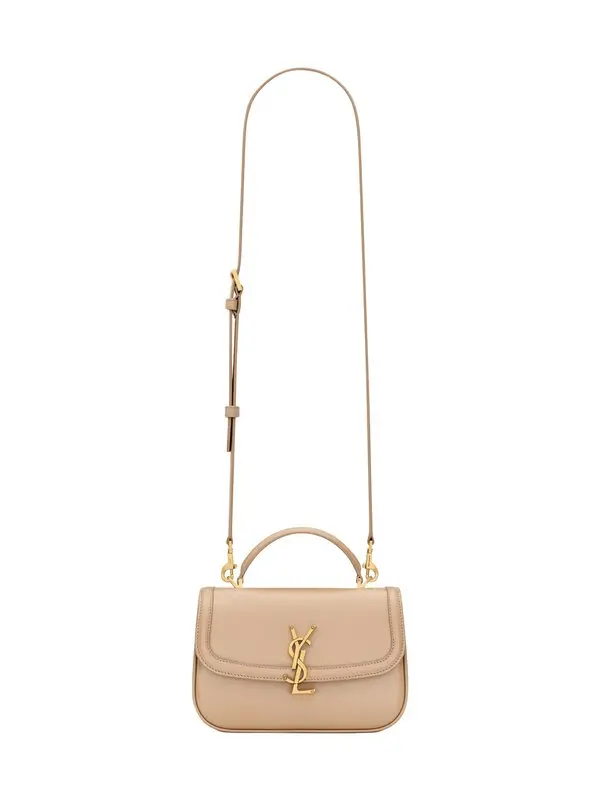 Saint Laurent Solferino Mini Top Handle Bag - Clear Beige