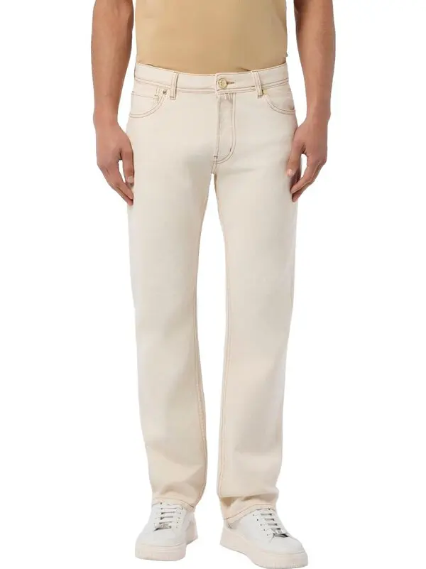 BILLIONAIRE 5-pocket Straight Leg Jeans - Beige