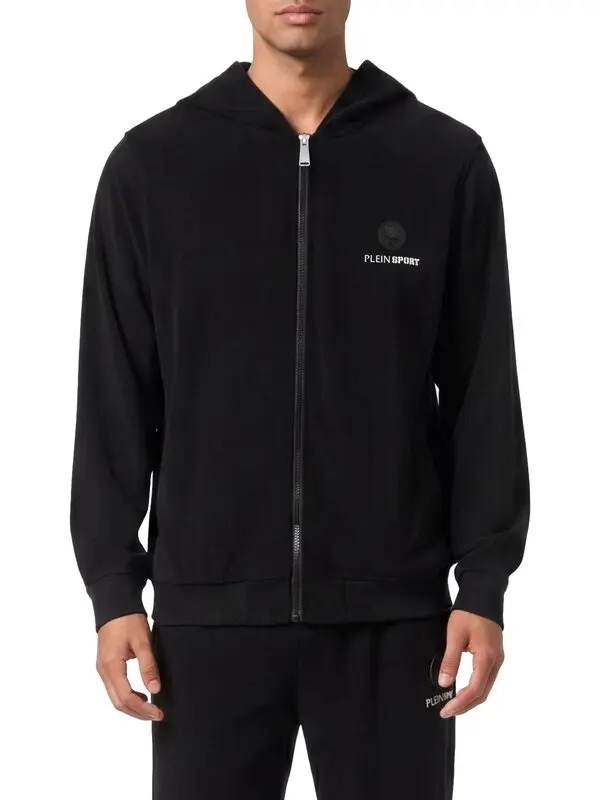 PLEIN SPORT Zip-up Hoodie - Black
