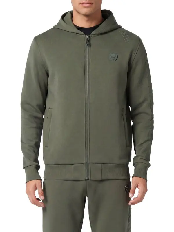PLEIN SPORT Zip-up Hoodie - Military