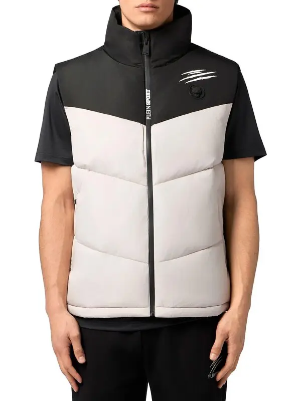 PLEIN SPORT Puffer Vest - Beige