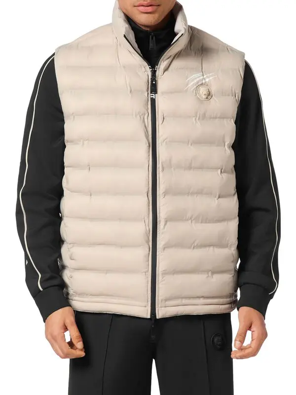 PLEIN SPORT Quilted Vest - Beige