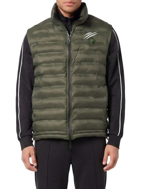 PLEIN SPORT Quilted Vest - Green