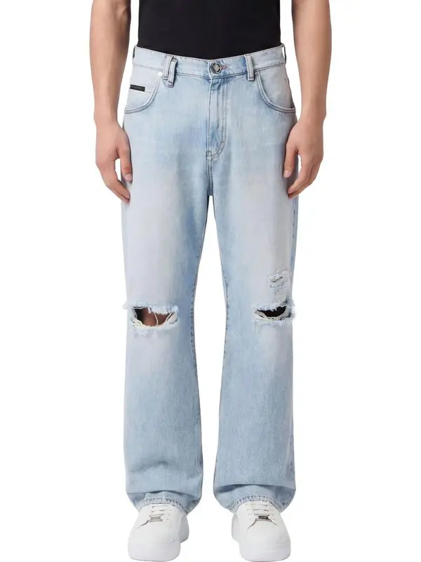 Philipp Plein Wide Leg Jeans - Denim