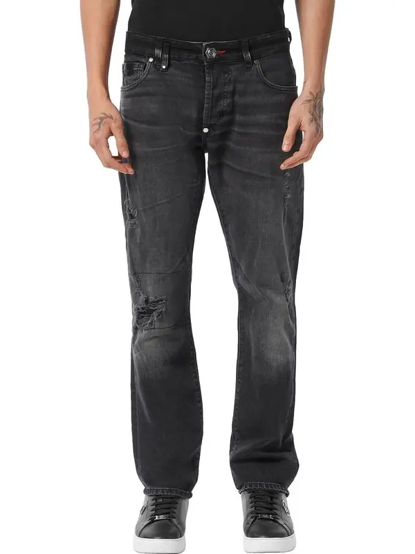 Philipp Plein Wide-leg Jeans - Black