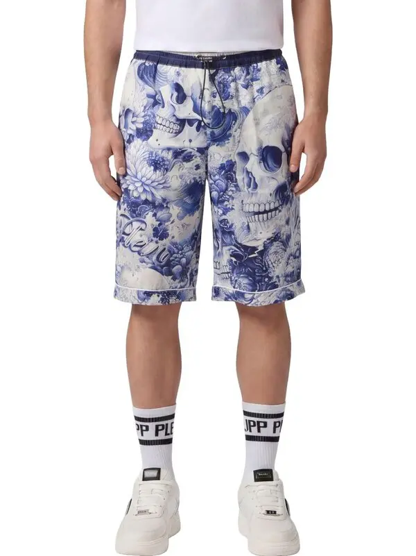 Philipp Plein Printed Shorts - Navy
