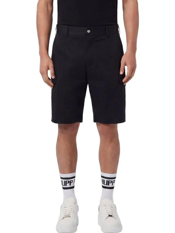 Philipp Plein Cargo Shorts - Black