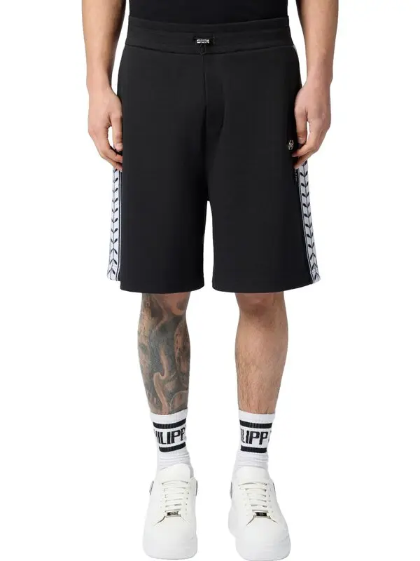 Philipp Plein Embroidered Logo Shorts - Black