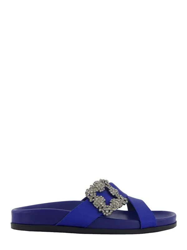 Manolo Blahnik Embellished Heeled Sandals - Blue