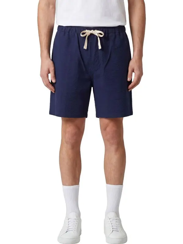Howlin' Stretch-cotton Shorts With Elasticated Drawstring Waistband - Blue