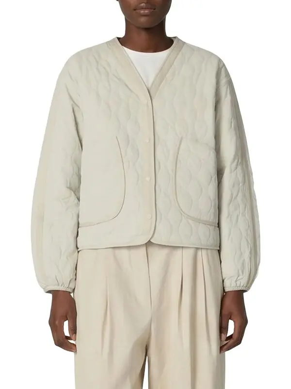 SAVE THE DUCK Recycled Polyester Quilted Jacket - Beige