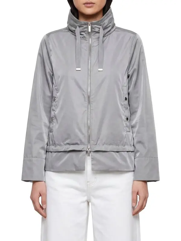 MOORER Technical Fabric Hooded Windbreaker Jacket - Water