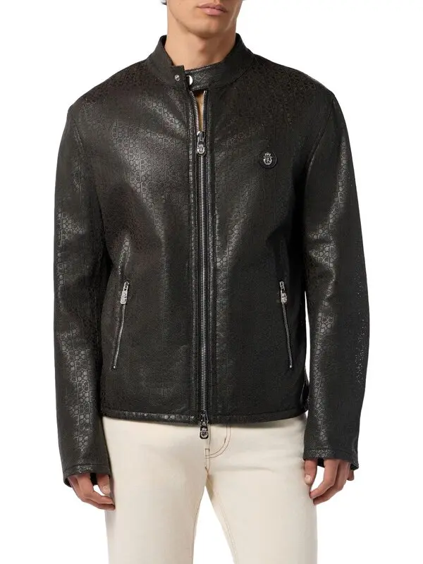 BILLIONAIRE Zip-up Jacket - Black