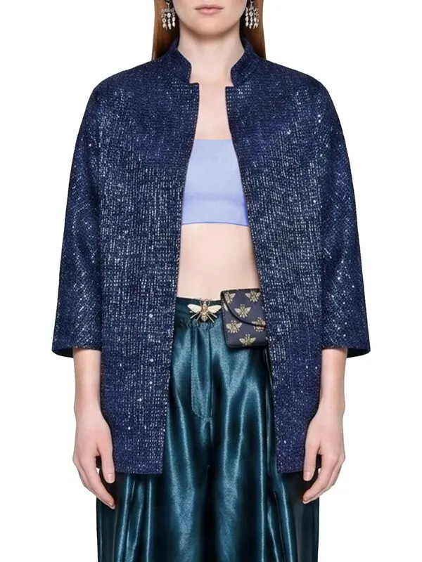Giorgio Armani Embellished Jacket - Blue
