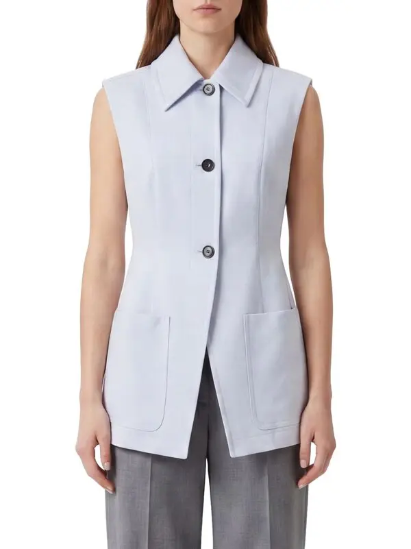 Sportmax Cotton Blend Vest - Ice