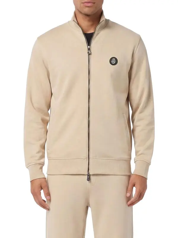 BILLIONAIRE Zip-up Track Jacket - Beige