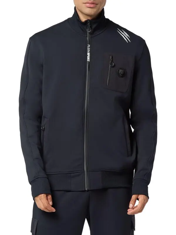PLEIN SPORT Zip-up Sweatshirt - Black
