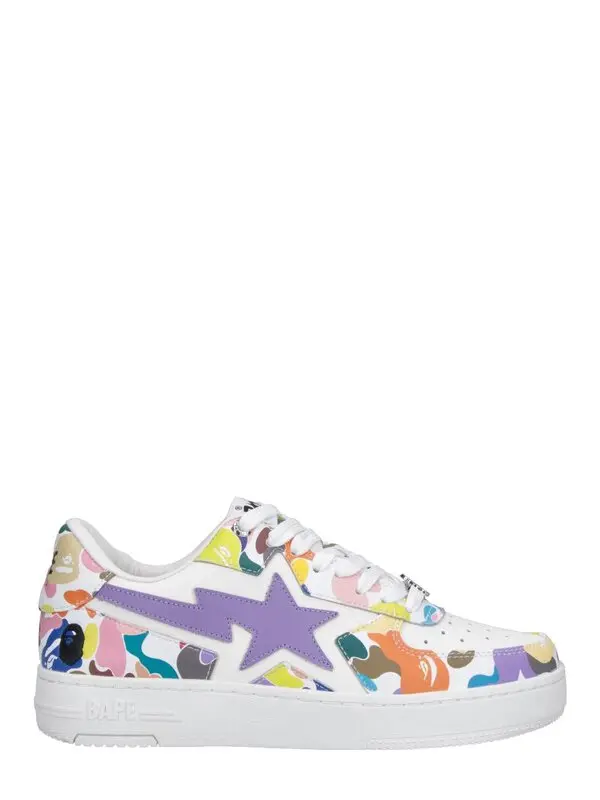 A BATHING APE Sta Icon #2" Leather Sneakers - Multi
