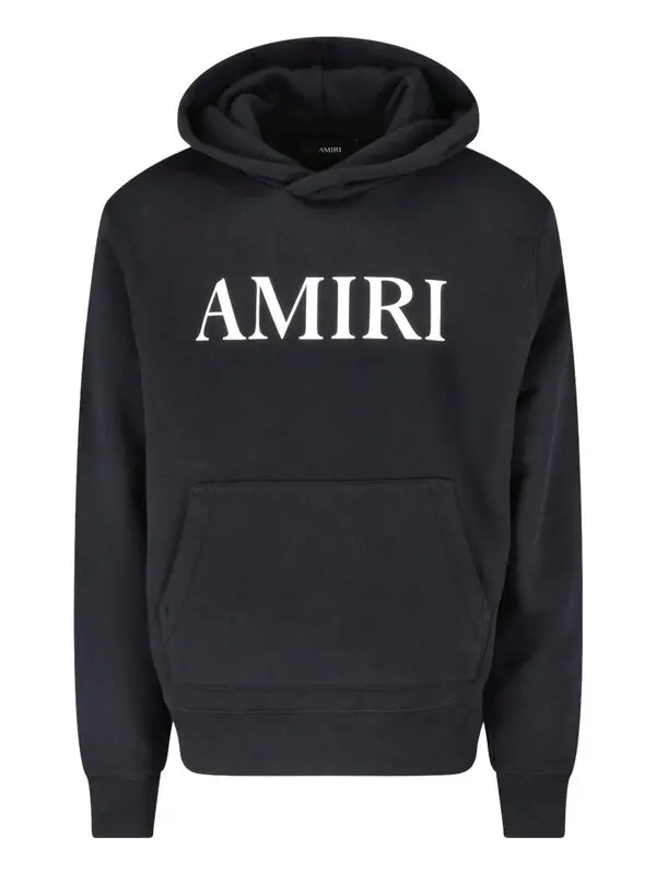 Amiri Core Hoodie With Front Logo - Black