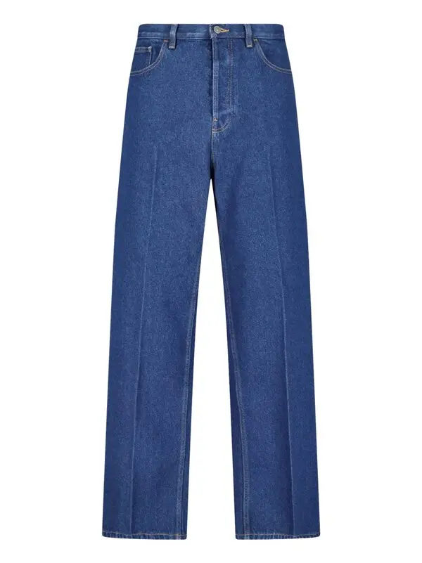 Valentino Garavani Vgold" Straight Leg Jeans - Blue