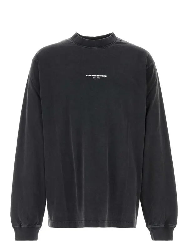 Alexander Wang Slate Cotton Oversize T-shirt - Gray