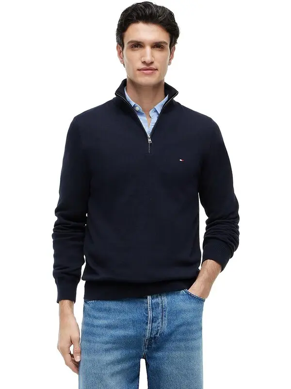 Tommy Hilfiger Classic Quarter-zip Sweater - Navy