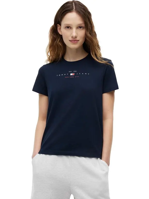 Tommy Hilfiger Logo T-shirt Navy - Dark Night Navy