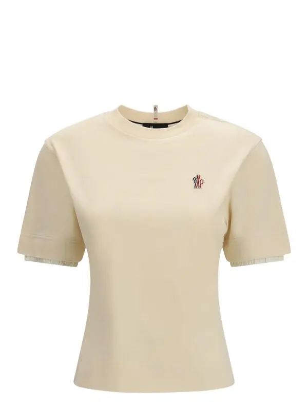 Moncler Cotton T-shirt - Cream