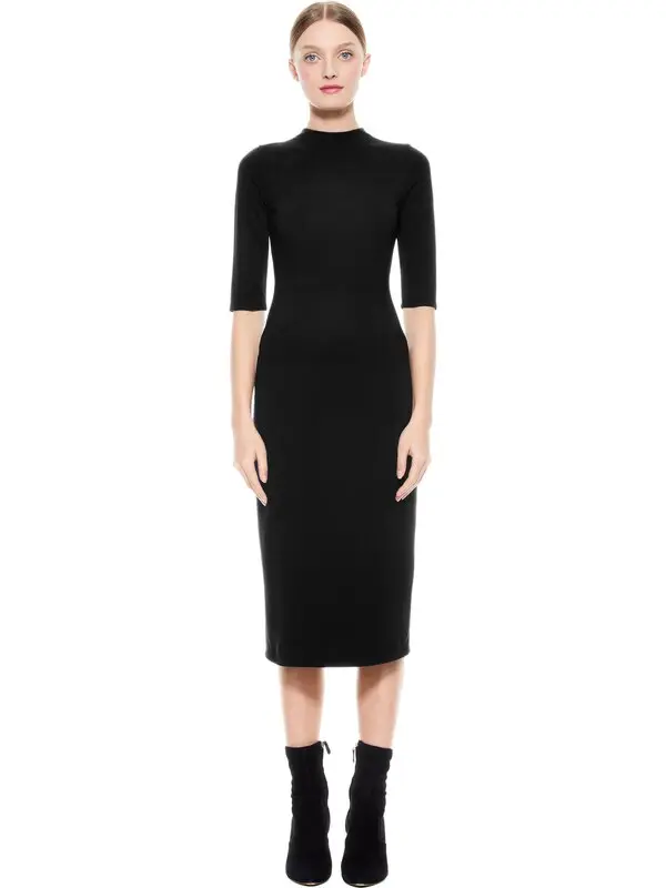 Alice + Olivia Delora Midi Dress - Black