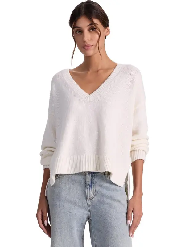 Alice + Olivia Williams Wool Pullover - Ecru