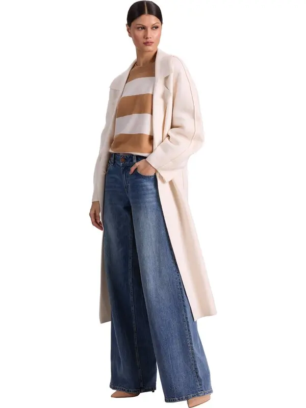 Alice + Olivia Waverly Cocoon Coat - Ecru