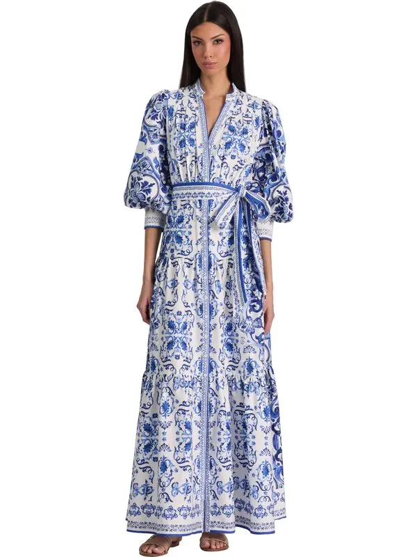 Alice + Olivia Cora Maxi Shirt Dress - Solstice