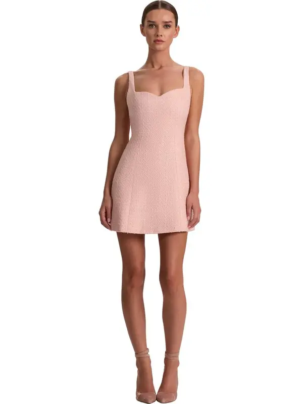 Alice + Olivia Eve Tweed Mini Dress - English Rose